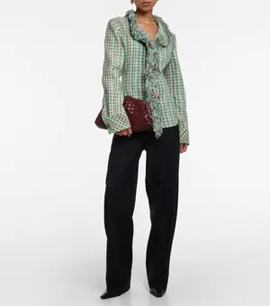Bottega Veneta Lauren 1980 Intrecciato Clutch - Red