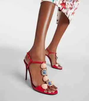 Dolce & Gabbana Capri Embellished Leather Sandals