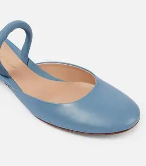 GIANVITO ROSSI Tivoli Leather Mules - Blue
