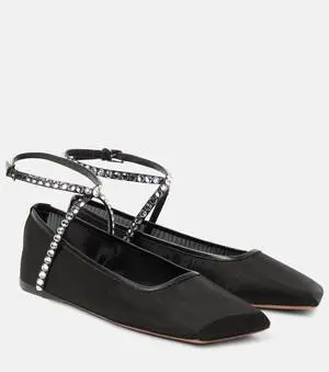 Amina Muaddi Strappy Flats For Women