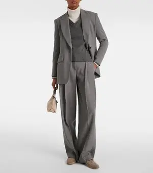 Brunello Cucinelli Wool Blazer - Grey