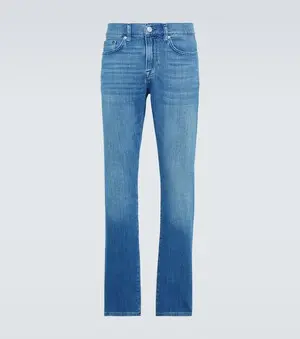 FRAME L'homme Mid-rise Slim Jeans - Blue
