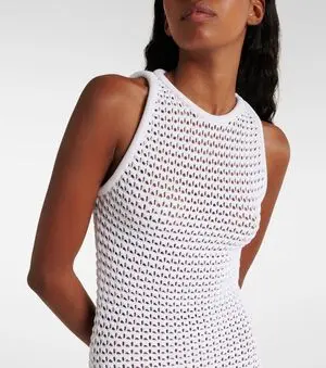 Alaïa Crochet Maxi Dress - White