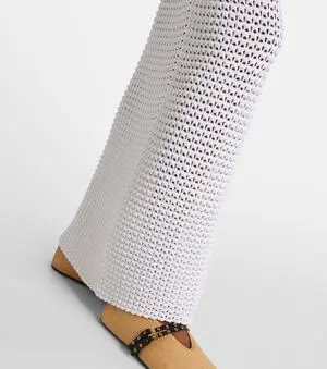 Alaïa Crochet Maxi Dress - White