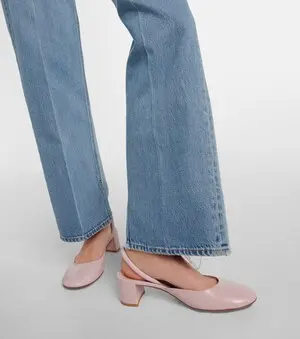 GIANVITO ROSSI Tivoli Leather Mules - Pink