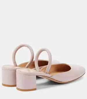 GIANVITO ROSSI Tivoli Leather Mules - Pink