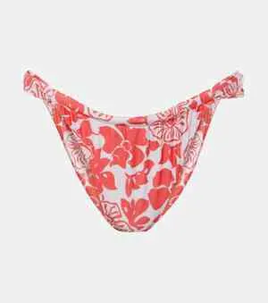 Faithfull The Brand Faithfull Andez Floral Bikini Bottom Red