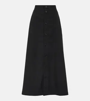Balenciaga Wool Maxi Skirt - Black
