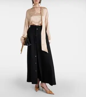 Balenciaga Wool Maxi Skirt