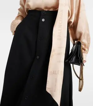 Balenciaga Wool Maxi Skirt