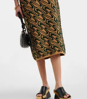 Dries Van Noten Intarsia Midi Dress