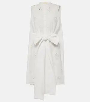 Erdem Embroidered Cotton-blend Minidress