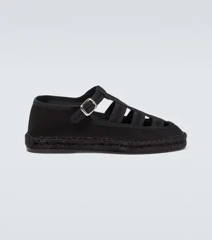 BODE Peggy Canvas Espadrilles With Buckle Ankle Strap
