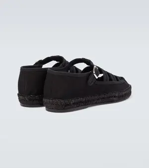 BODE Peggy Canvas Espadrilles With Buckle Ankle Strap