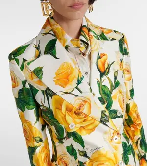 Dolce & Gabbana Turlington Floral Silk-blend Jacket