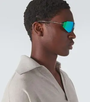 Bottega Veneta Flat-top Mask Sunglasses