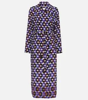 Dries Van Noten Printed Double-breasted Coat