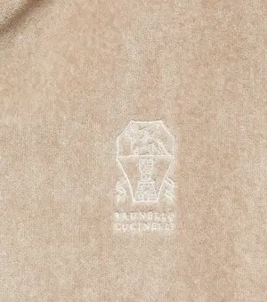 Brunello Cucinelli Linen-trimmed Cotton Terry Bathrobe - Beige