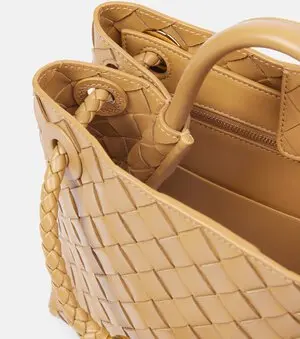 Bottega Veneta Andiamo Small Intrecciato Leather Shoulder Bag - Brown