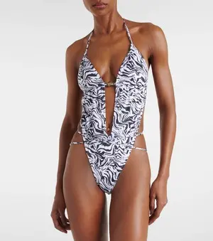 BANANHOT Amur Zebra-print Swimsuit