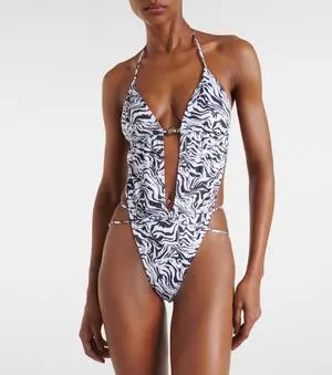 BANANHOT Amur Zebra-print Swimsuit