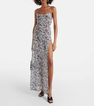 BANANHOT Sahara Zebra-print Maxi Dress