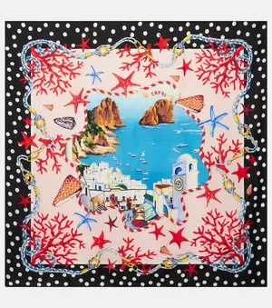 Dolce & Gabbana Capri Printed Silk Twill Scarf