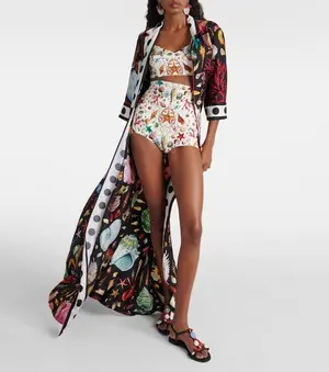 Dolce & Gabbana Capri Printed High-rise Shorts