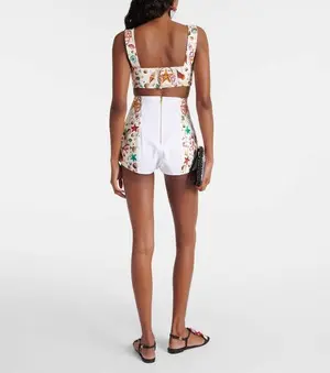 Dolce & Gabbana Capri Printed High-rise Shorts