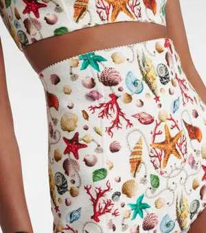 Dolce & Gabbana Capri Printed High-rise Shorts