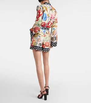 Dolce & Gabbana Capri Printed Silk Satin Shorts - Multicoloured