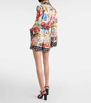 Dolce & Gabbana Capri Printed Silk Satin Shorts - Multicoloured