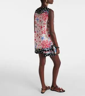 Dolce & Gabbana Capri Printed Silk Top - Multicoloured