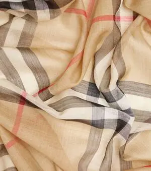 Burberry Check Wool And Silk Scarf