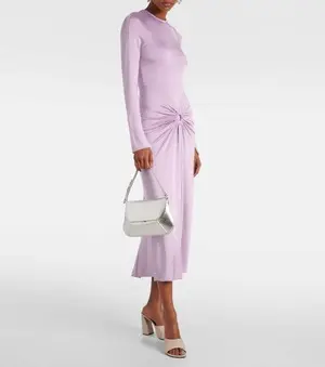 Amina Muaddi Brigitte Slipper 95 Mules - Beige