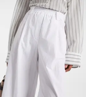 Brunello Cucinelli High-rise Wide-leg Pants - White