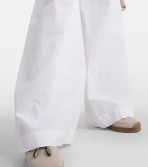 Brunello Cucinelli High-rise Wide-leg Pants - White