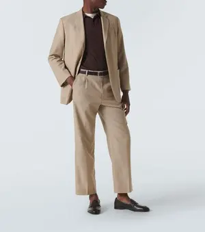 Brioni Appia Grained Leather Penny Loafers - Brown