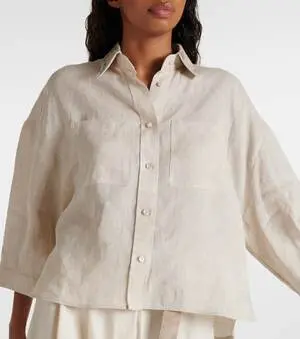 Brunello Cucinelli Embellished Linen Shirt