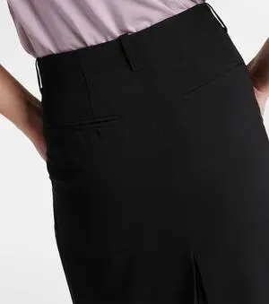 Dries Van Noten Wool-blend Maxi Skirt