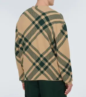 Burberry Check Wool-blend Cardigan