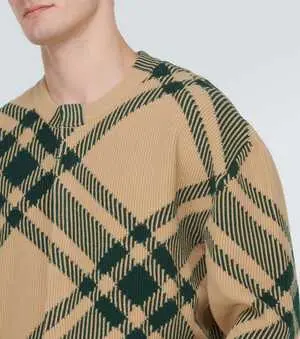 Burberry Check Wool-blend Cardigan