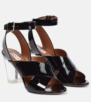 Alaïa Studded Leather Sandals - Black