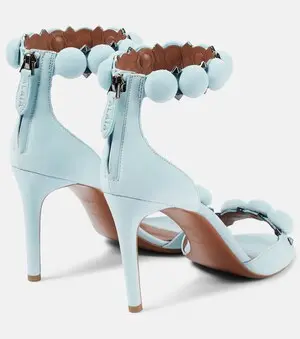 Alaïa Studded Leather Sandals - Blue