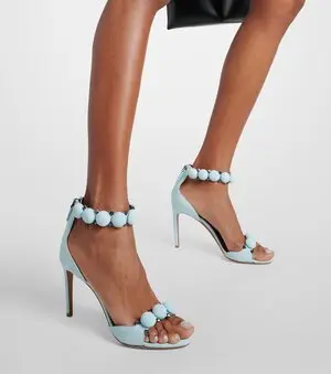 Alaïa Studded Leather Sandals - Blue