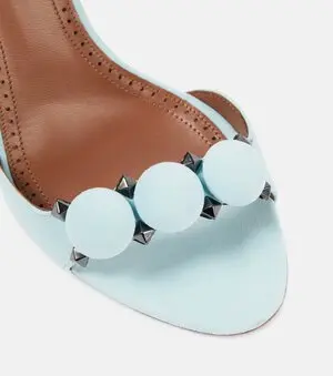 Alaïa Studded Leather Sandals - Blue
