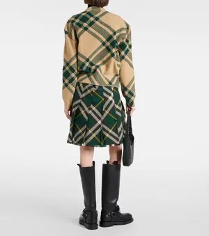 Burberry Check Wool-blend Cardigan