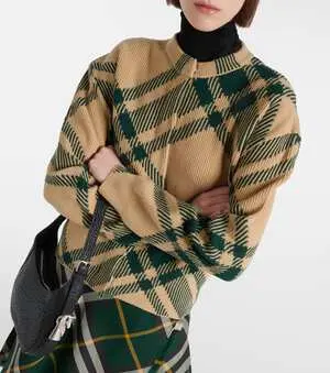 Burberry Check Wool-blend Cardigan