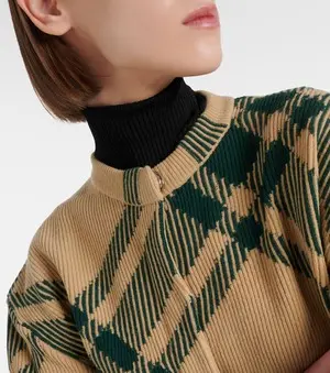 Burberry Check Wool-blend Cardigan