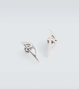 Balenciaga Typo Logo Earrings